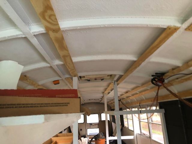 Custom Restored School Bus - LizardSkin Insulation